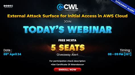 Cyberwarfare Labs On Linkedin Cybersecurity Webinar Cloudsecurity Cwl