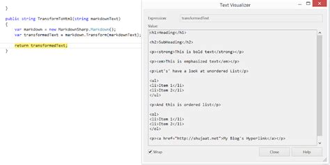 Muhammad Shujaat Siddiqi Viewing Markdown Text In Wpf Applications