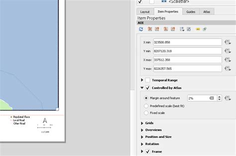 Setting Atlas Scale And Scale Bar For Each Map To Round Number Using