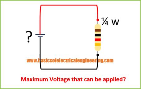 Maximum Voltage you can apply to a kΩ W resistor Basics of Electrical Engineering