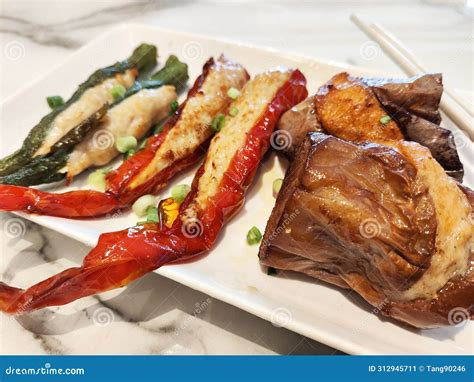 Variety Of Yong Tau Fu Or Stuffed Tofu In Malaysia Stock Image Image Of Tasty Style 312945711