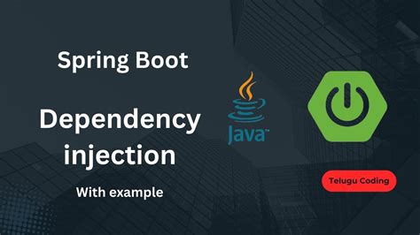 Spring Boot Dependency Injection Example Telugu Coding Youtube