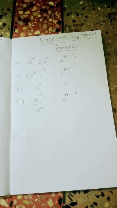 Exponents And Powers Formulas Subscribe Like Share Comment Youtube