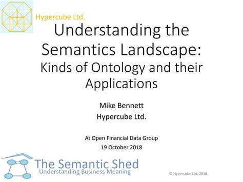 Understanding The Semantics Landscape Pptx