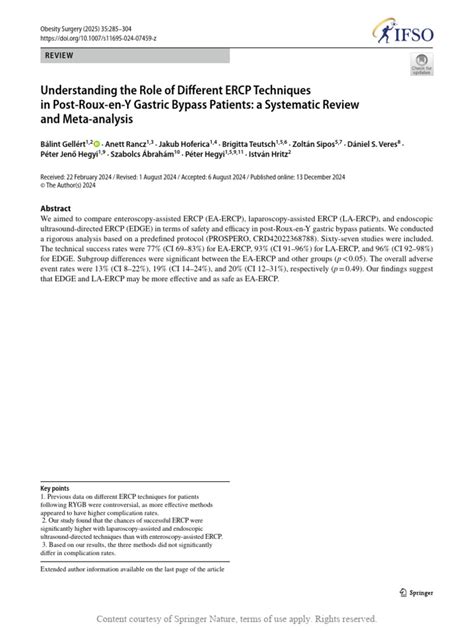 Understanding The Role Of Different Ercp Technique Pdf Surgery Endoscopy
