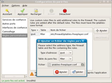 fedora 8 et system config firewall titax
