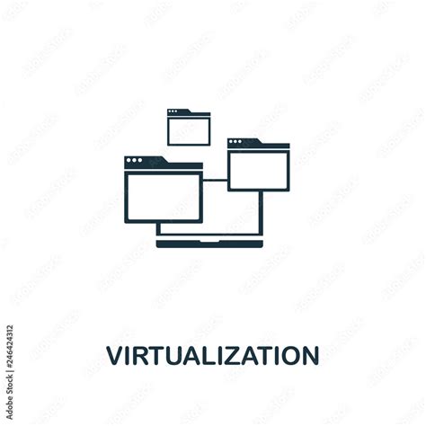 Virtualization Icon Premium Style Design From Web Hosting Icon Collection Pixel Perfect
