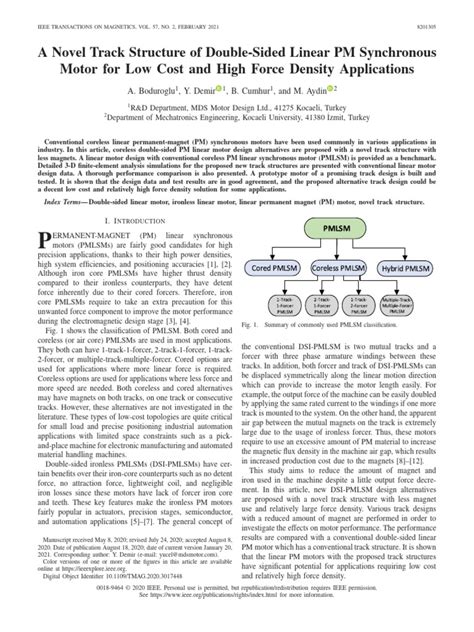Anoveltrackstructureofdouble Sidedlinearpmsynchronousmotorfor
