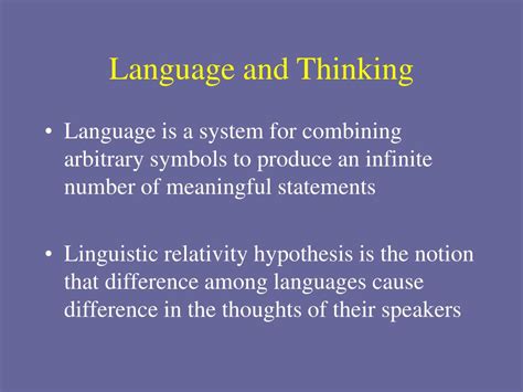 Ppt Thinking Language And Intelligence Powerpoint Presentation