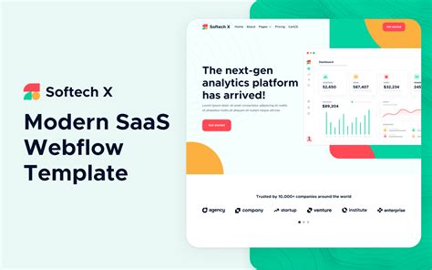 Softech X Website Page Template For Webflow