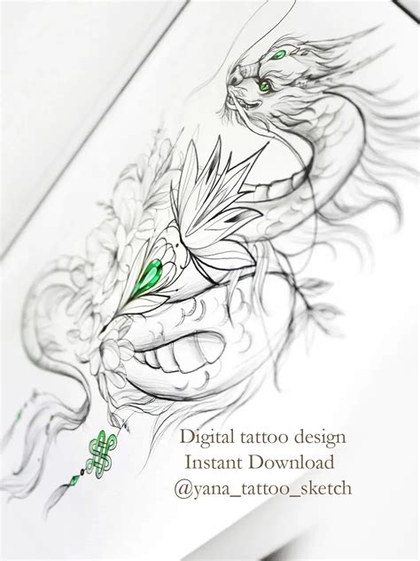 Dragon Tattoo Sketch For Woman Dragon Tattoo Design Female Dragon And