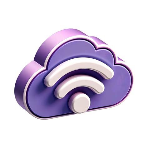 3d Cloud Signal Icon For Wireless Connectivity 52939935 Png