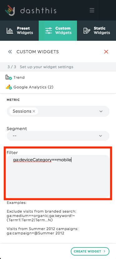 How To Create Filters For Google Analytics DashThis