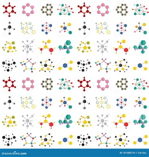 Connection Structure Molecule Of Dna Neurons Background Seamless Pattern Science Technology