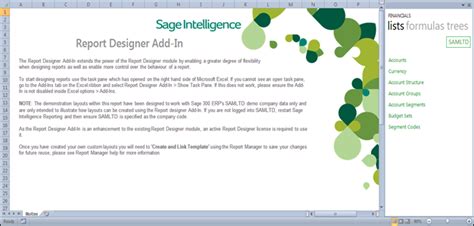 Introducing The Report Designer Add In Sage Intelligence