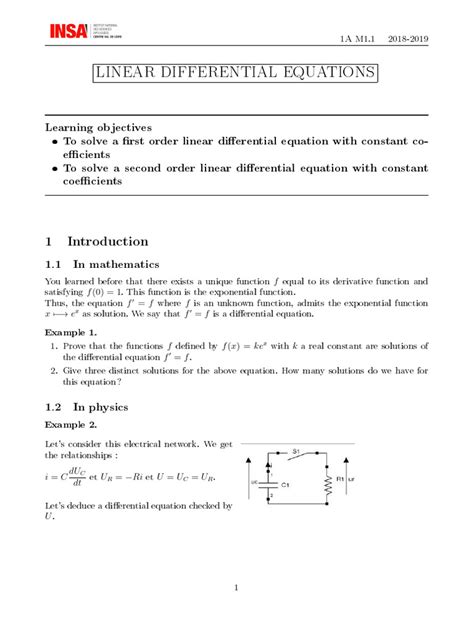 Differential Equations Pdf Equations Derivative