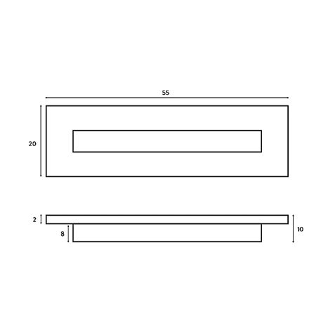 White Rectangle Overflow Insert