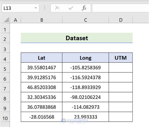 How To Convert Lat Long To Utm In Excel 2 Simple Methods