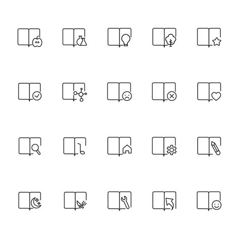 items by book vector line icon set 36416574 vector art at vecteezy