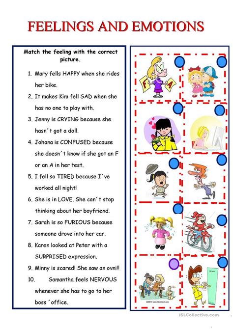 Feelings And Emotions English Esl Worksheets — Db