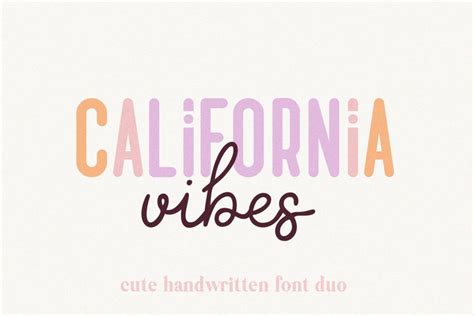 California Vibes Font Duo For Crafters