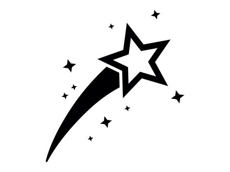 Shooting Star Svg Falling Star Comet Meteor Space Printable Clip Art