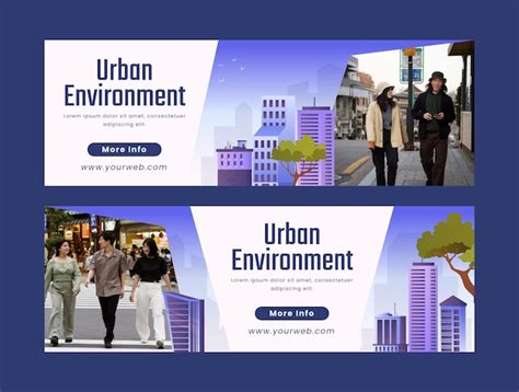 Premium Vector Gradient City Banner Template