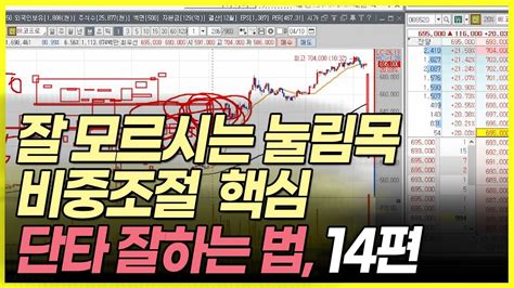 주식 단타 잘하는법 14편 눌림목매매 관점과 비중조절 이야기 Youtube