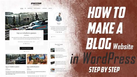 How To Make Wordpress Blog Step By Step In 20 Minutes YouTube