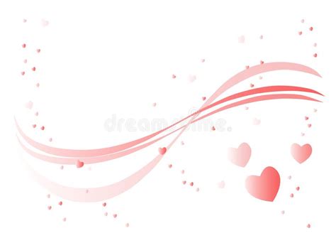 Background Illustration With A Flowing Heart Pattern Vector Illustration Stock Vector