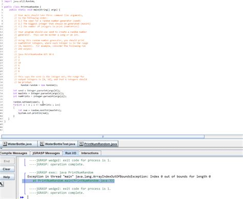 solved [ iii jgrasp wedge2 exit code for process is 1