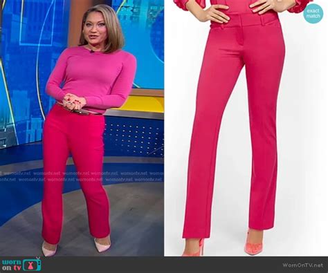 Wornontv Gingers Pink Pants On Good Morning America Ginger Zee