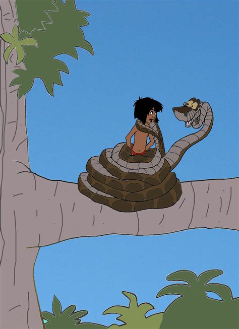 Mowgli And Kaa On A Tree By Swedishhero94 On Deviantart
