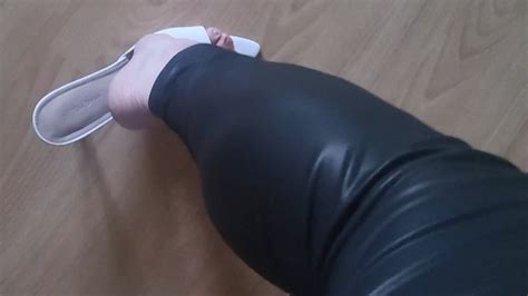 Manulady In Mules Showing Her Muscle Calves K Heels Soles Clips Sale