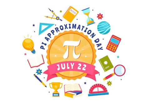 Premium Vector Pi Approximation Day Vector Illustration On July 22 With Mathematical Constants