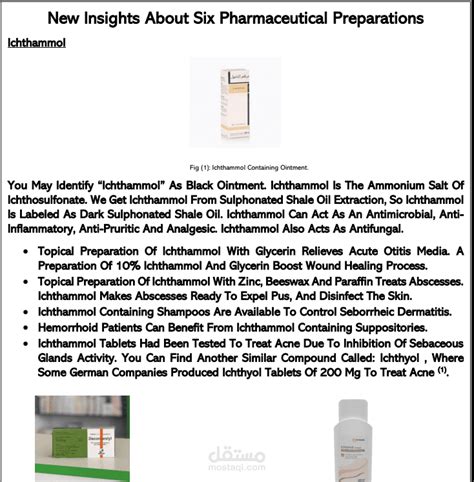 New Insights About Six Pharmaceutical Preparations مستقل