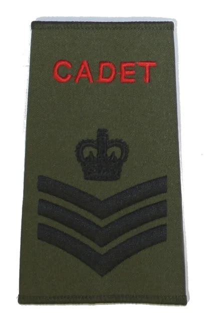 Genuine British Army Od Green Cadet Staff Sergeant Rank Slide Epaulette New £7 99 Picclick Uk