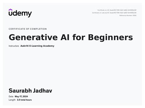 Completed Generative Ai Course On Udemy Saurabh Jadhav Posted On The Topic Linkedin