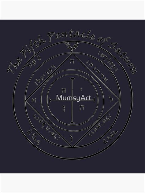 The Fifth Pentacle Of Saturn Solomon Seals Poster For Sale By