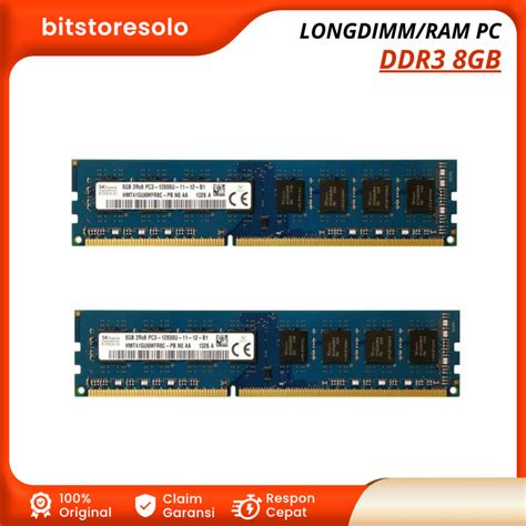 Jual Ram Pc Hynix Ddr 3 8gb Pc 12800 Hynix Longdimm Shopee Indonesia
