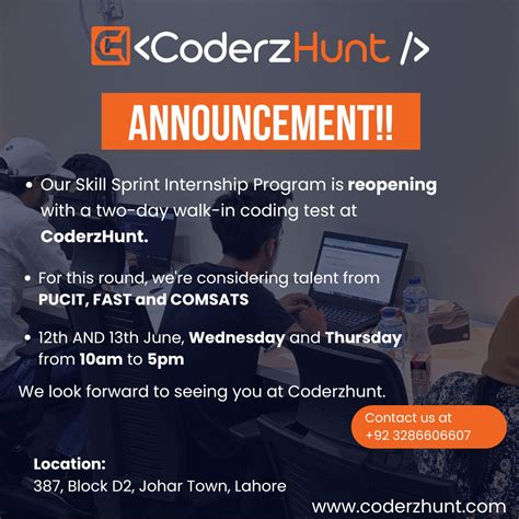 Coderzhunt On Linkedin Coderzhunt Codingthefuture Intenship Program Skillsprint Developers
