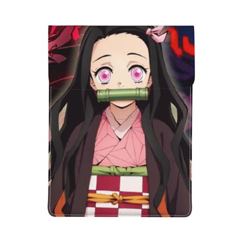 Kamado Nezuko Leather Laptop Sleeve Case Slim Waterproof Protective