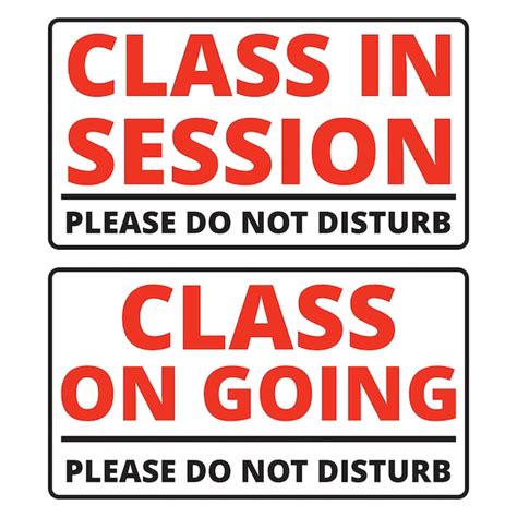 Premium Vector Class In Session And Class On Going Do Not Disturb
