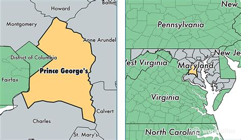 Map Of Prince George County Maryland