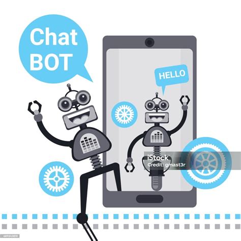 무료 채팅 봇 웹사이트 또는 모바일 응용 프로그램 인공 지능 개념의 로봇 가상 지원 요소 Brand Name Online