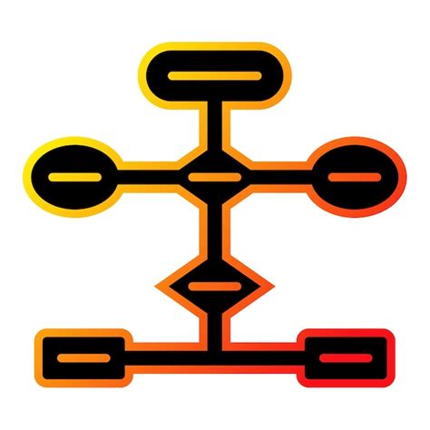 Icono Del Diagrama De Flujo Vector Premium