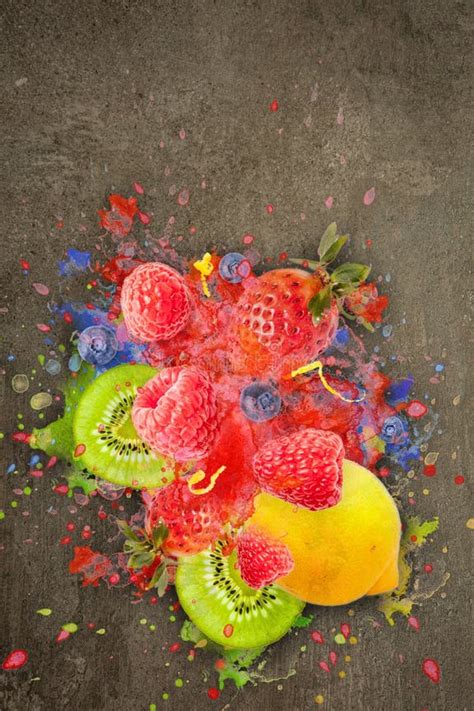 Artfully And Lovingly Designed Fruit Explosion With Raspberries