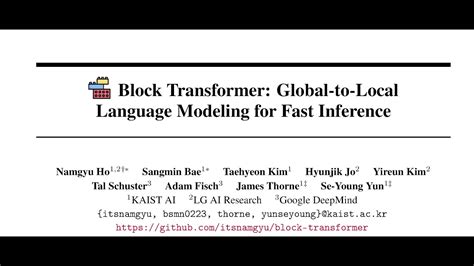 Block Transformer Global To Local Language Modeling For Fast Inference