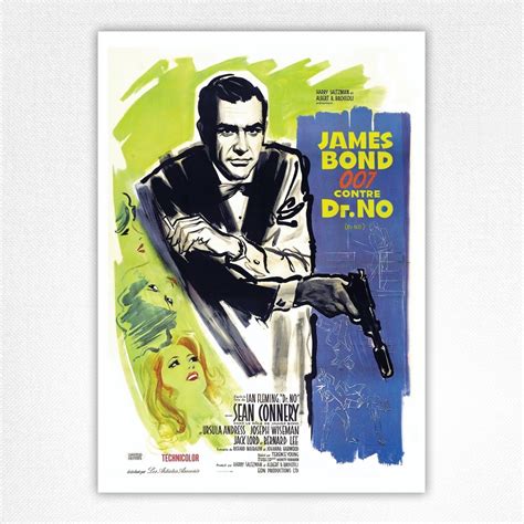 French Dr No Poster Rare James Bond Film Poster Grinsson