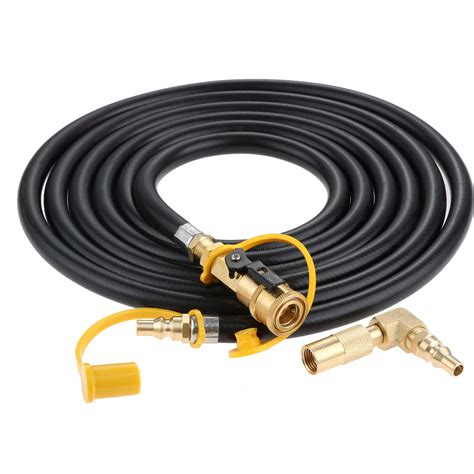 Rv 퀵 커넥트 플러그 그릴 스토브 프로판 호스 엘보 어댑터 12 피트 피팅 블랙스톤 17 인치 22 인치 철판 교체